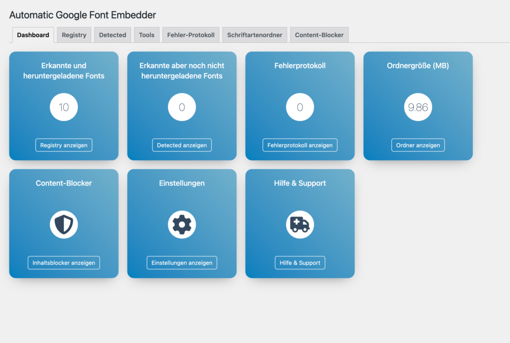 Automatic Google Fonts Embedder für WordPress